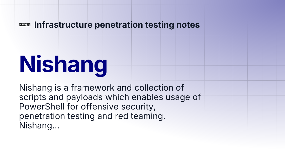 Nishang | Infrastructure penetration testing notes