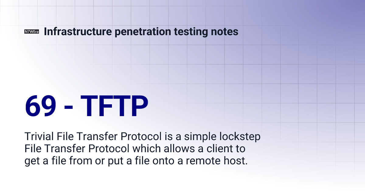 69 - TFTP | Infrastructure penetration testing notes